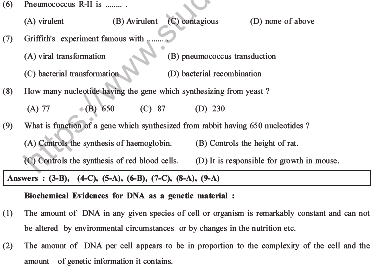 NEET Biology Molecular Basis of Inheritance MCQs Set A with Answers NEET Biology Molecular Basis of Inheritance MCQs Set A with Answers
